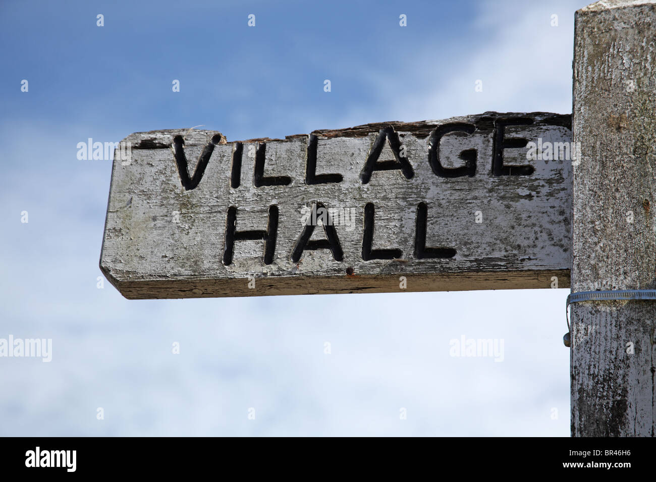 Village Hall sign Stock Photo - Alamy