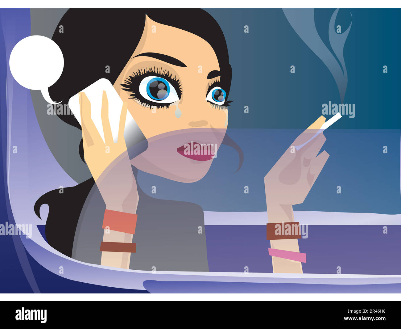Crying woman drawing hi-res stock photography and images - Alamy