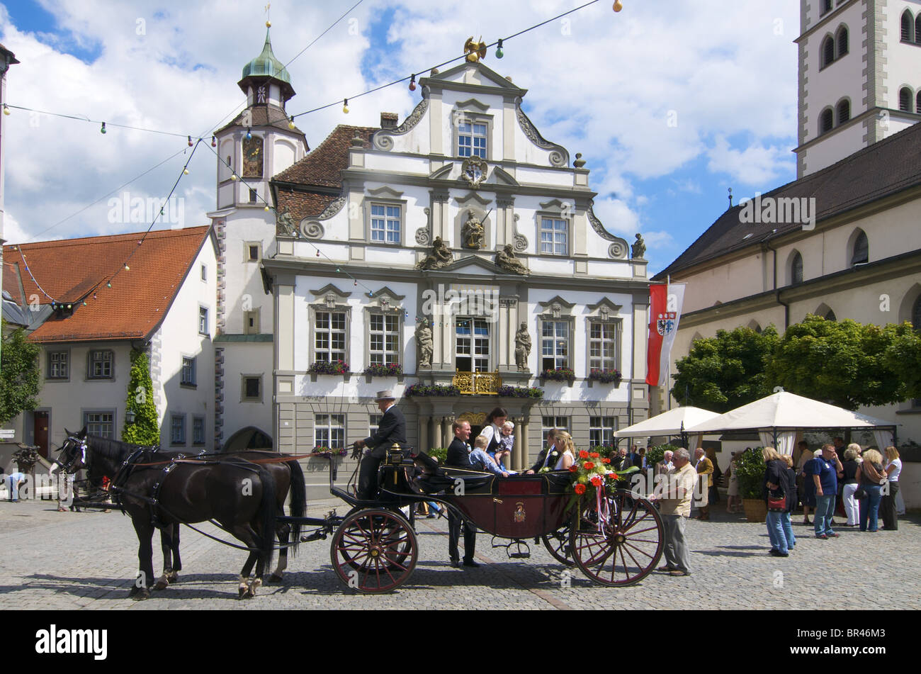 Town hall, Wangen im Allgaeu, Baden-Wuerttemberg, Germany, Europe Stock ...