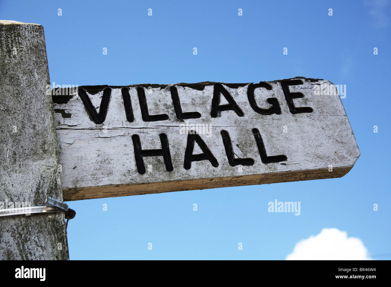 Village Hall Sign Stock Photo - Alamy