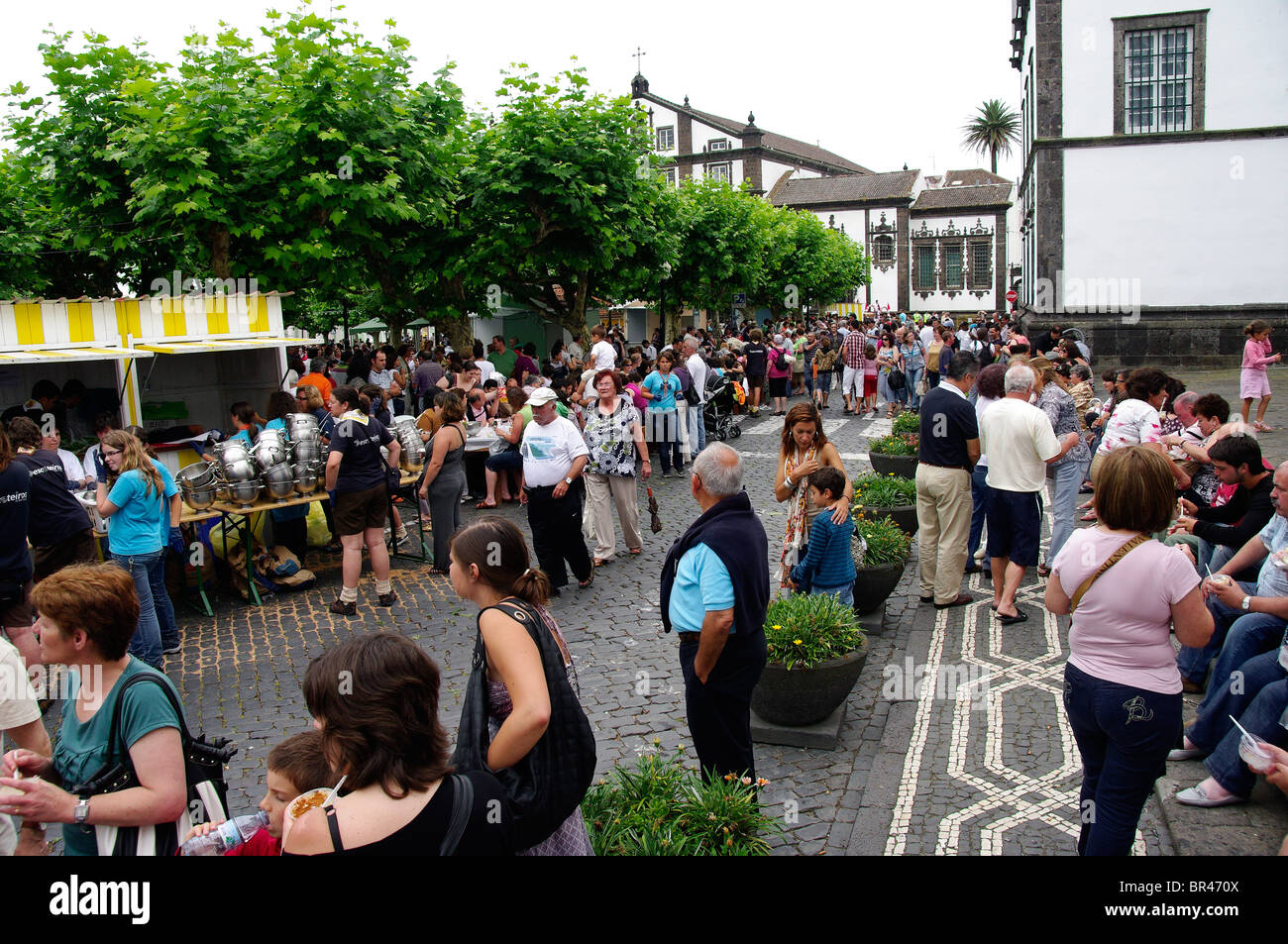ethnographic festivities of the holy ghost / spirit in the Azores Stock ...