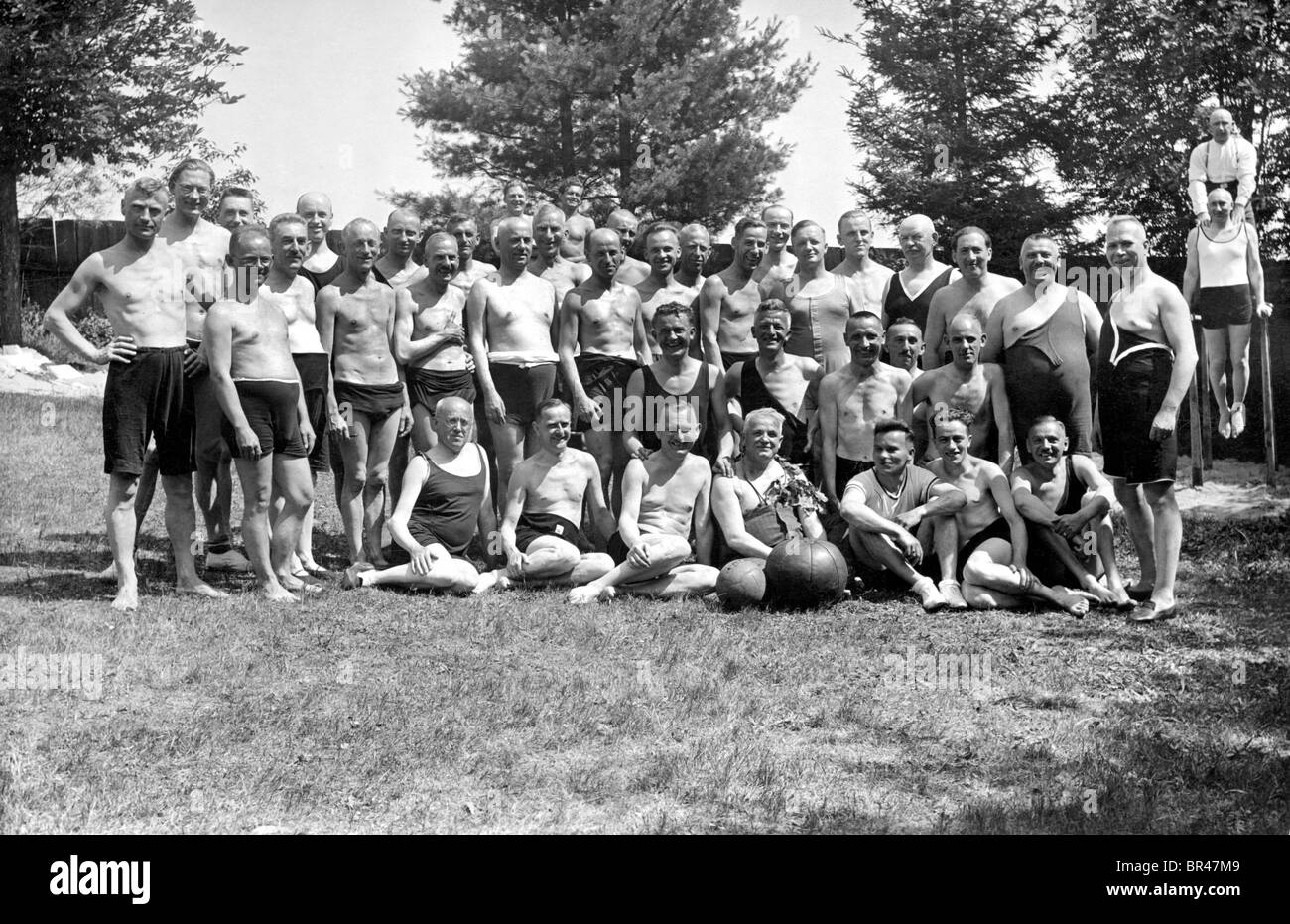 Historical image, men wearing bathing suits, ca. 1922 Stock Photo - Alamy