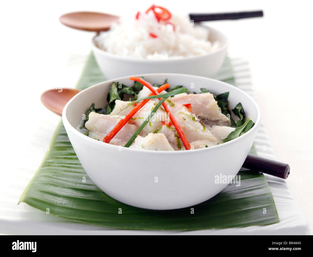 Individual portion of Fish Amok Cambodian cuisine Stock Photo - Alamy