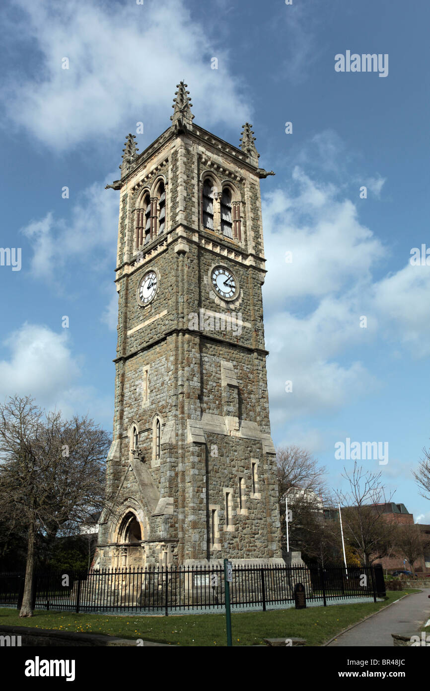 The clock and bell tower of Christ Church, Folkestone, is all that was ...