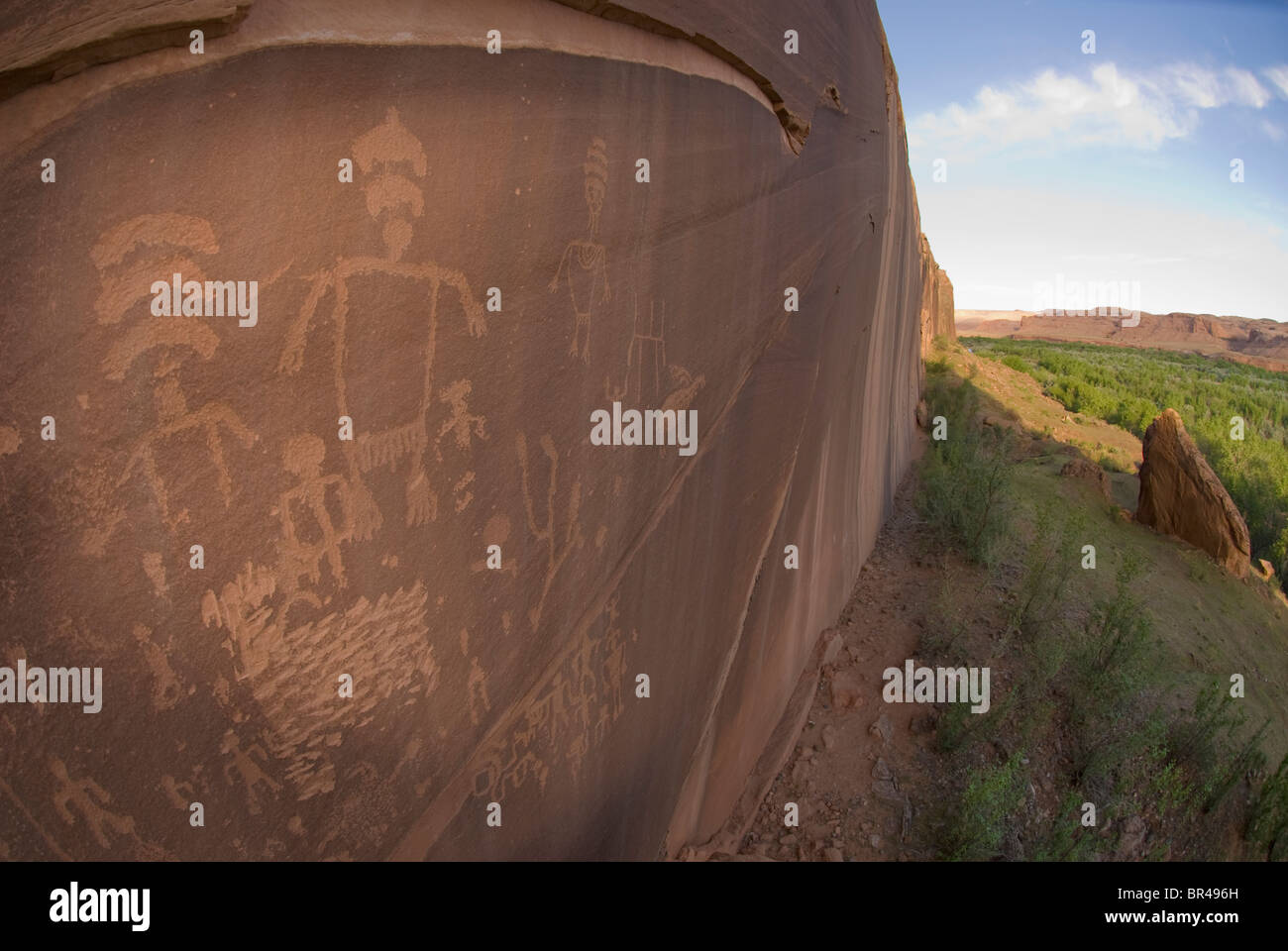 Desecration Panel pictographs on the San Juan River above Mexican Hat ...