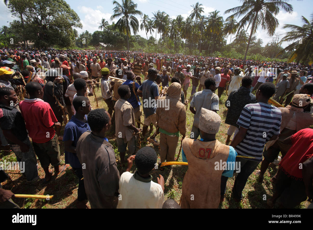 Mwaka Kogwa Celebration in Makunduchi, Zanzibar, Tanzania Stock Photo ...