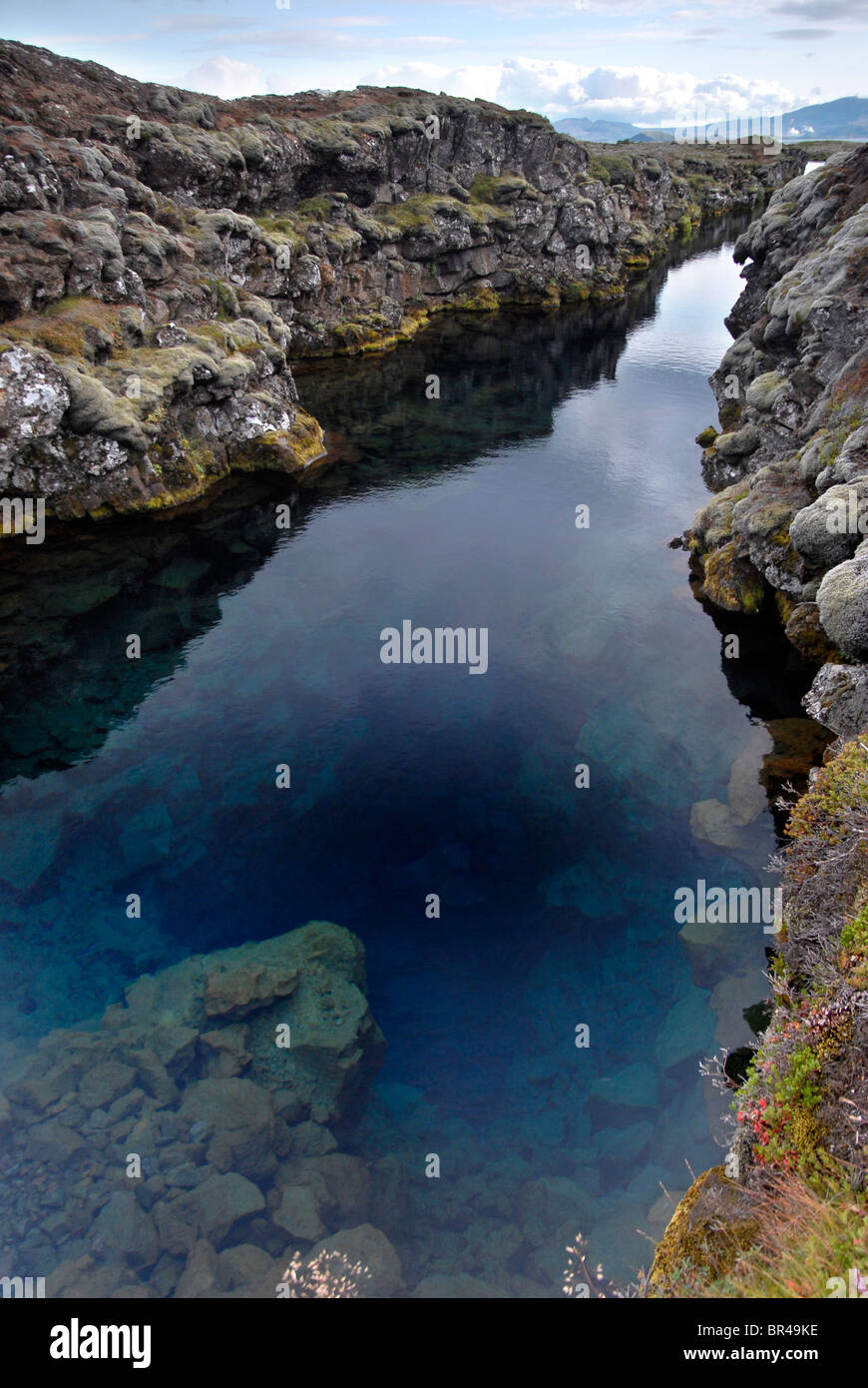 The Silfra fissure, Þingvellir, where the European and American Plates ...