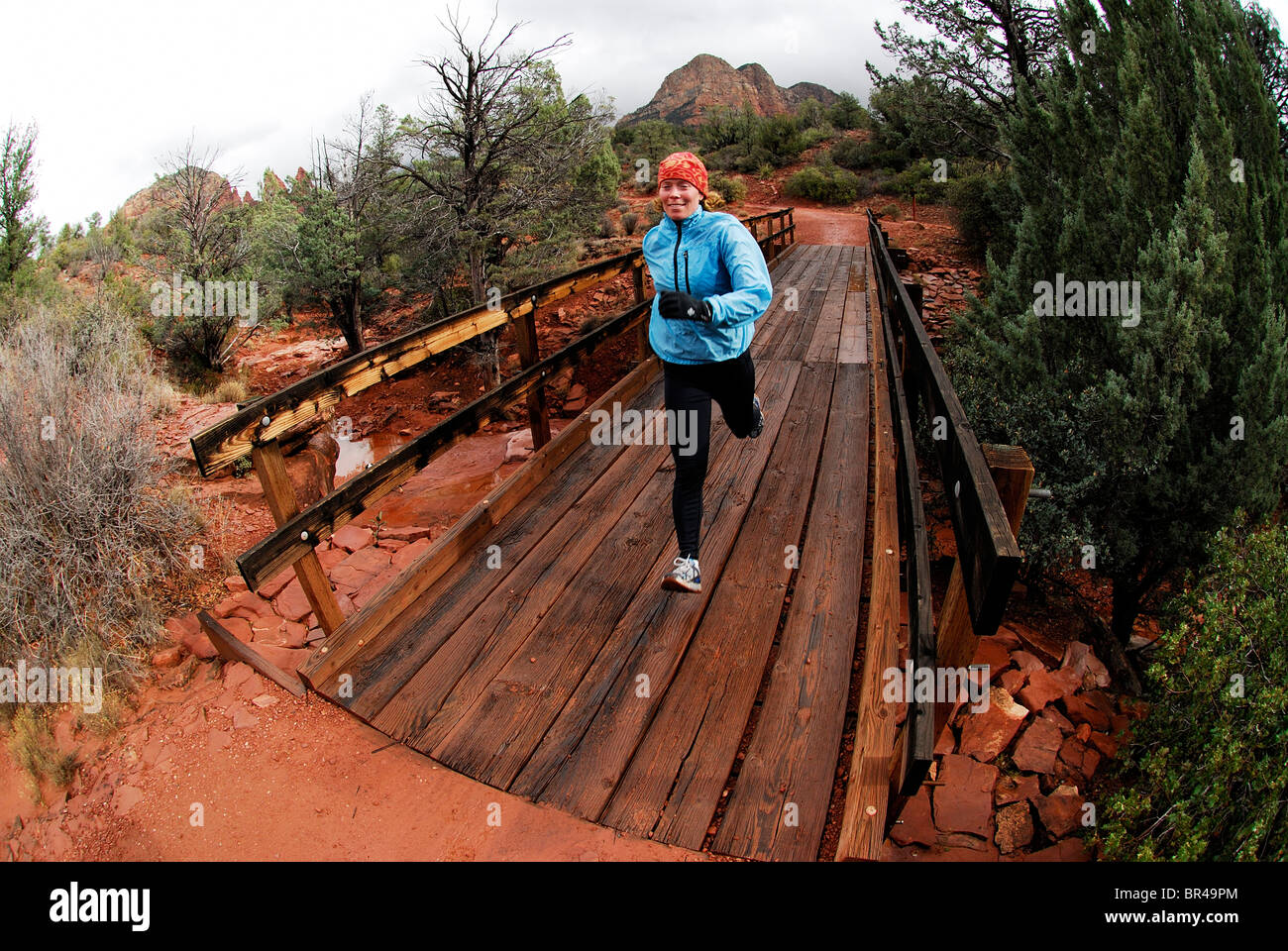 A person trail running in Sonora, Arizona Stock Photo - Alamy