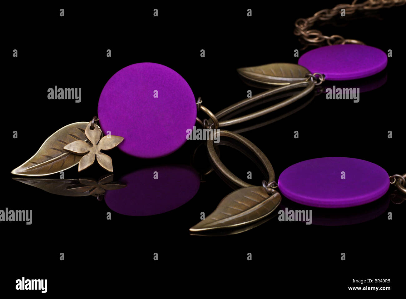 handcrafted bronze necklace Stock Photo - Alamy