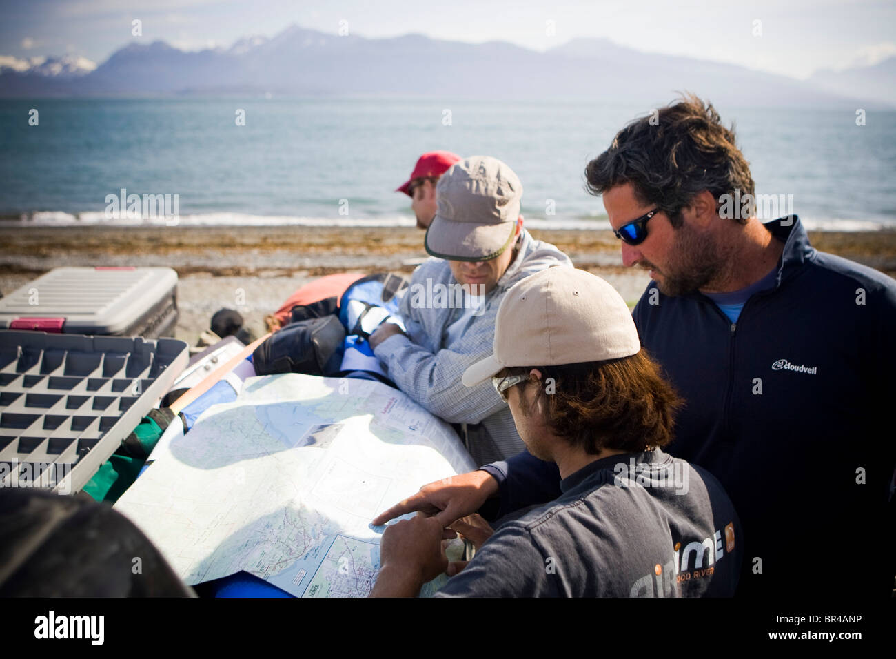 Men prepare for an outdoor adventure in Homer, Alaska Stock Photo - Alamy