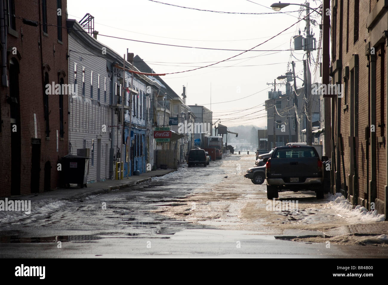 A street in Portland, Maine by the waterfront Stock Photo - Alamy