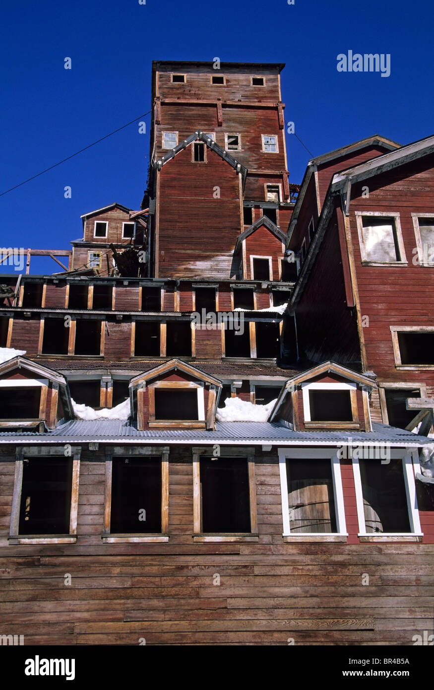 Old mining building, Kennecott, Alaska, United States Stock Photo - Alamy