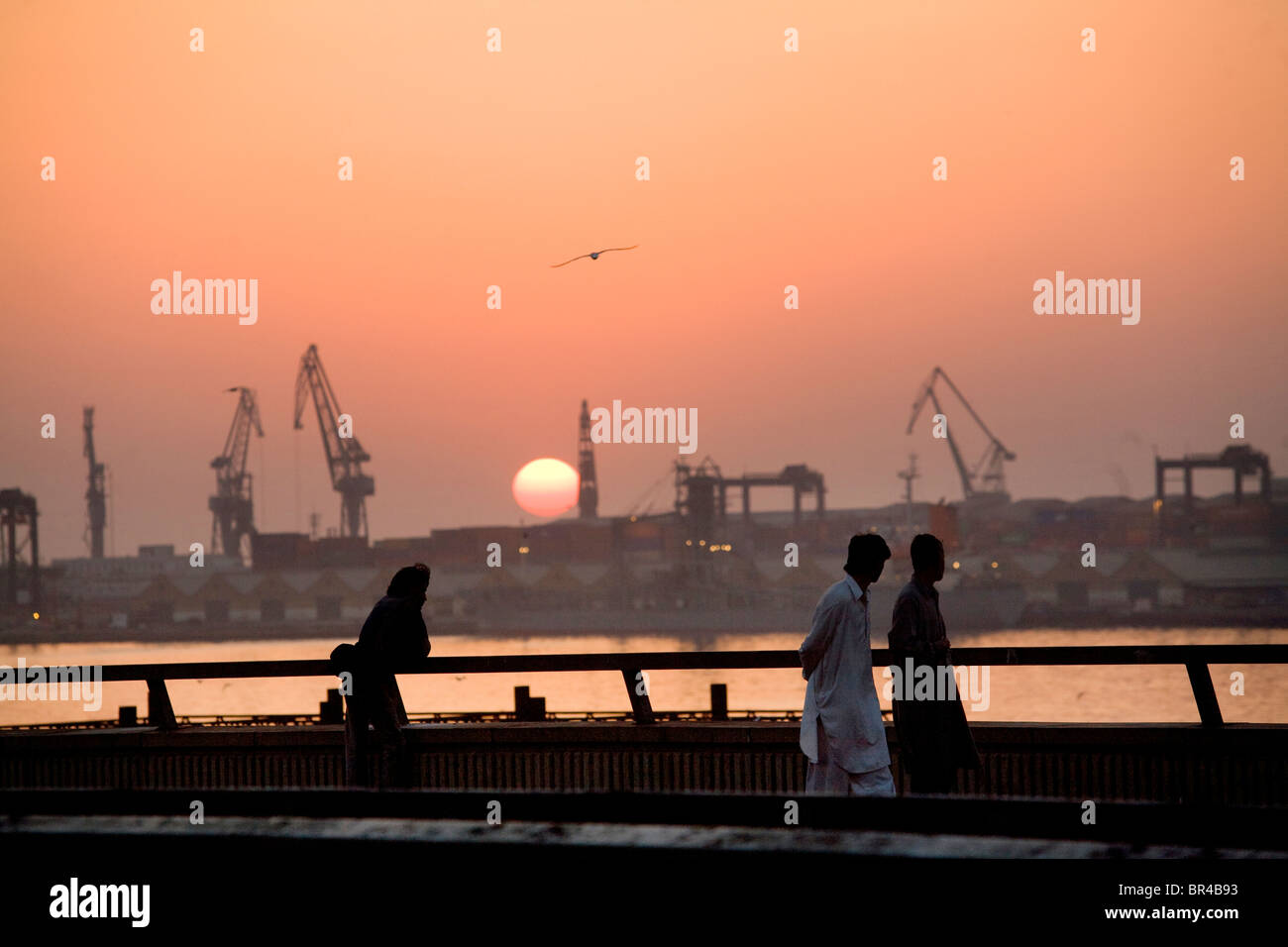 A harbor viewed at sunset in Karachi, Pakistan Stock Photo - Alamy