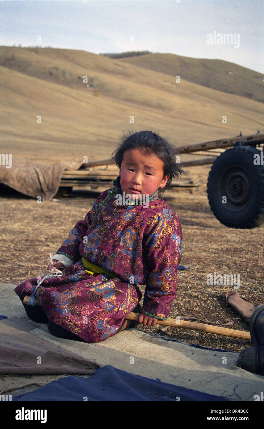 Mongolia mongolie Mongolie traditional dress native people Stock Photo ...
