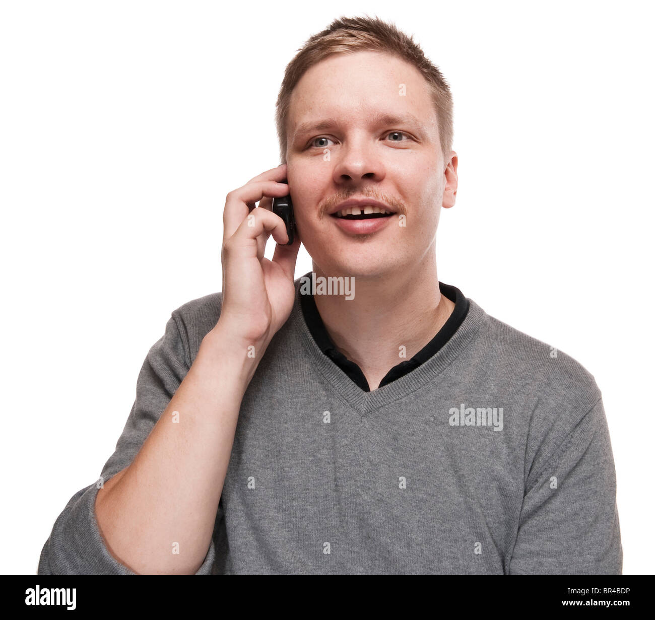 Happy man talking isolated on hi-res stock photography and images - Alamy
