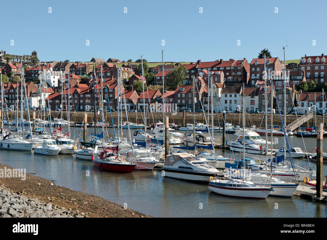 View along the Esk towards Whitby Stock Photo - Alamy