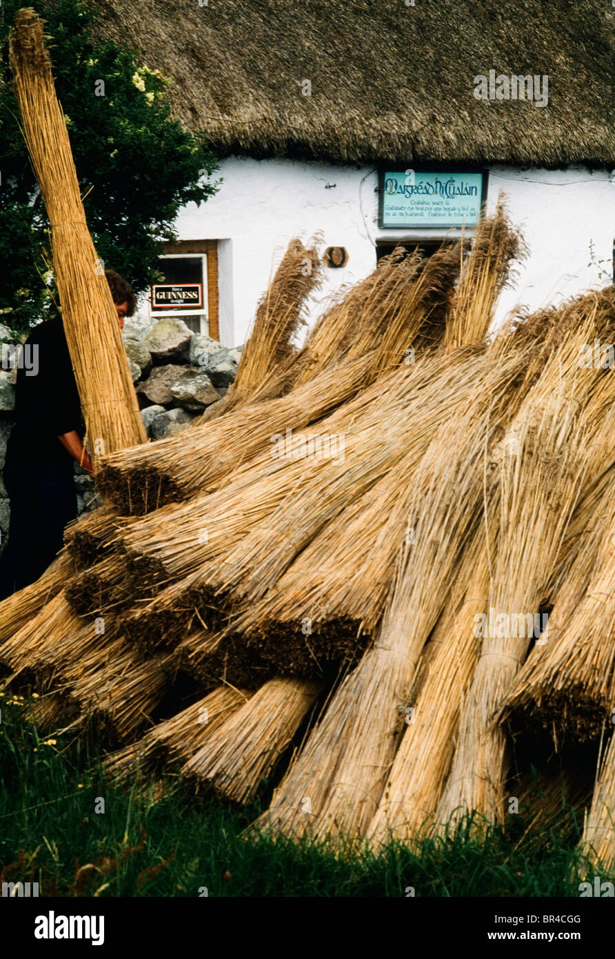 Glencolumbkille, Co Donegal, Ireland, Traditional Thatching Stock Photo ...