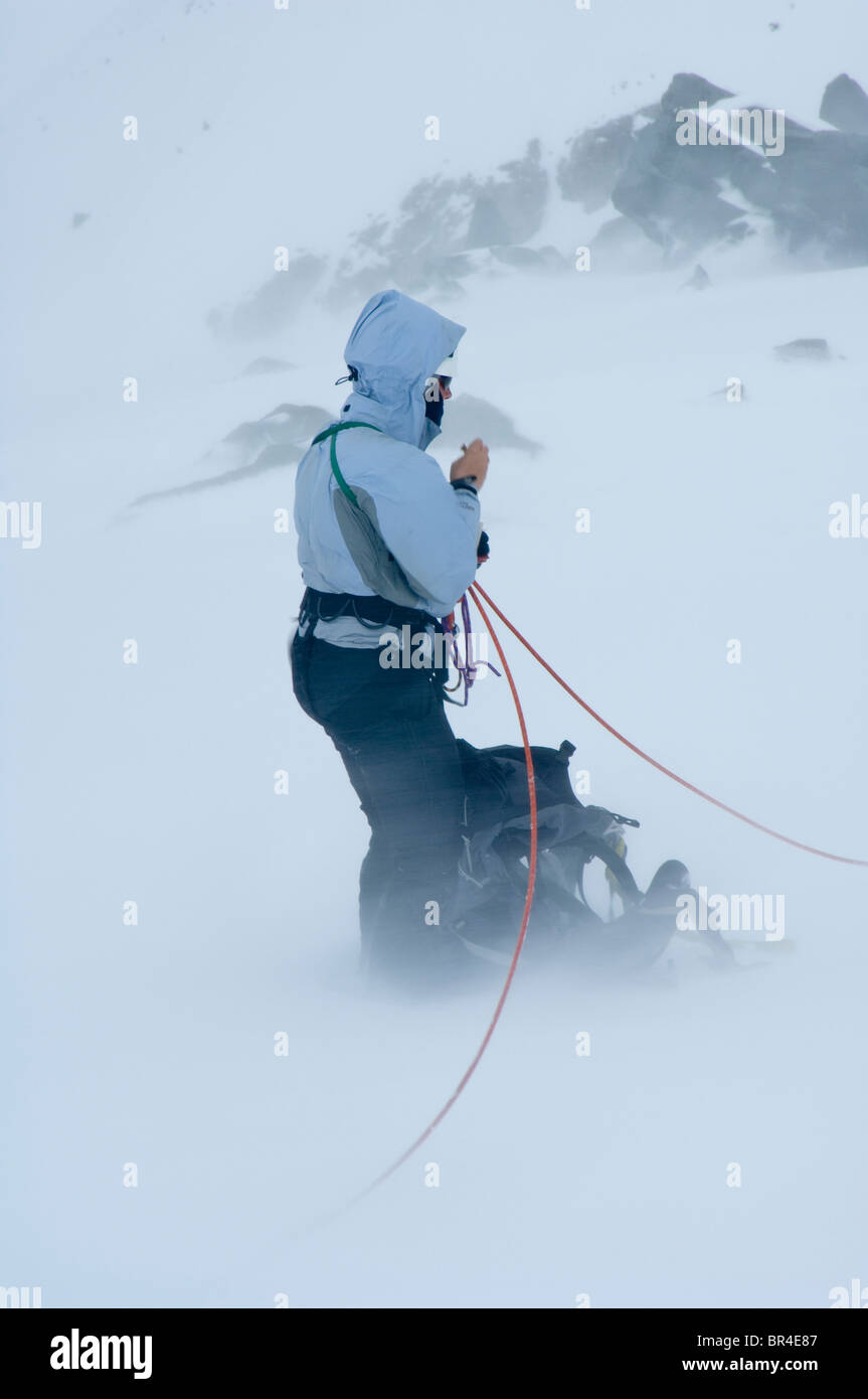 New Zealand South Island Arrowsmith Range. Mountaineer Alex Saxon on ...