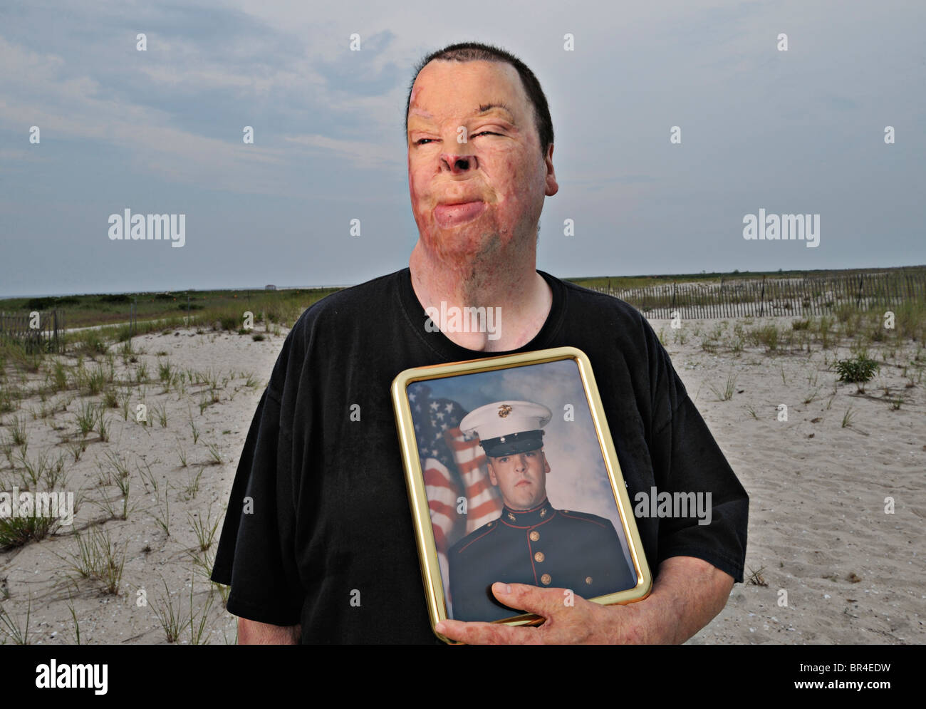 Portrait Of Marine Corps Lance Cpl At Jones Beach Ny July 17 2008