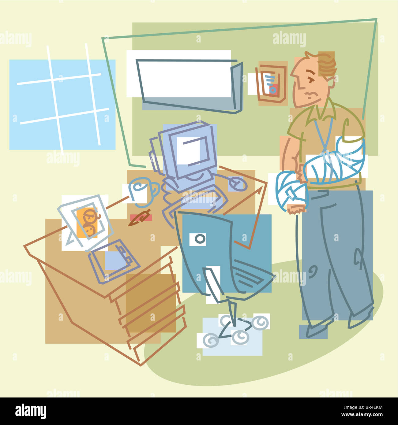 man wearing a cast Stock Photo - Alamy