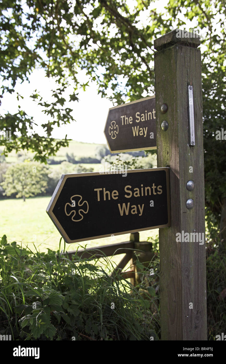 The Saints Way, Direction Sign Stock Photo - Alamy