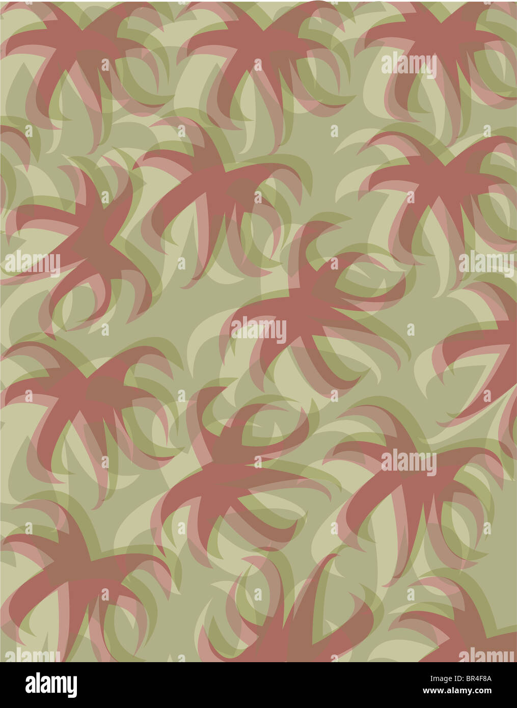 A green and brown palm tree top pattern Stock Photo - Alamy