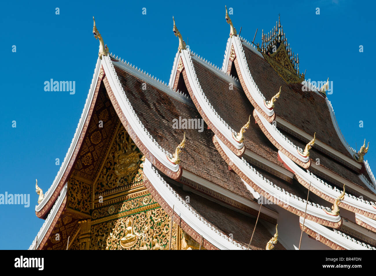 beautiful temple roof design from Luang Prabang in Laos Stock Photo - Alamy