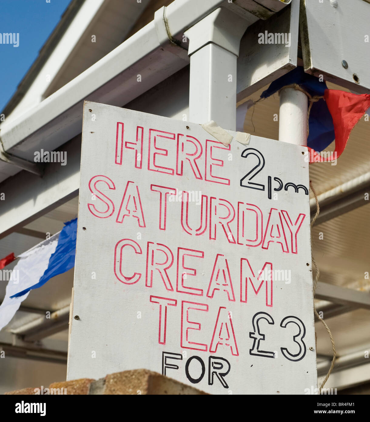 Sign for Charity Tea Party Stock Photo - Alamy