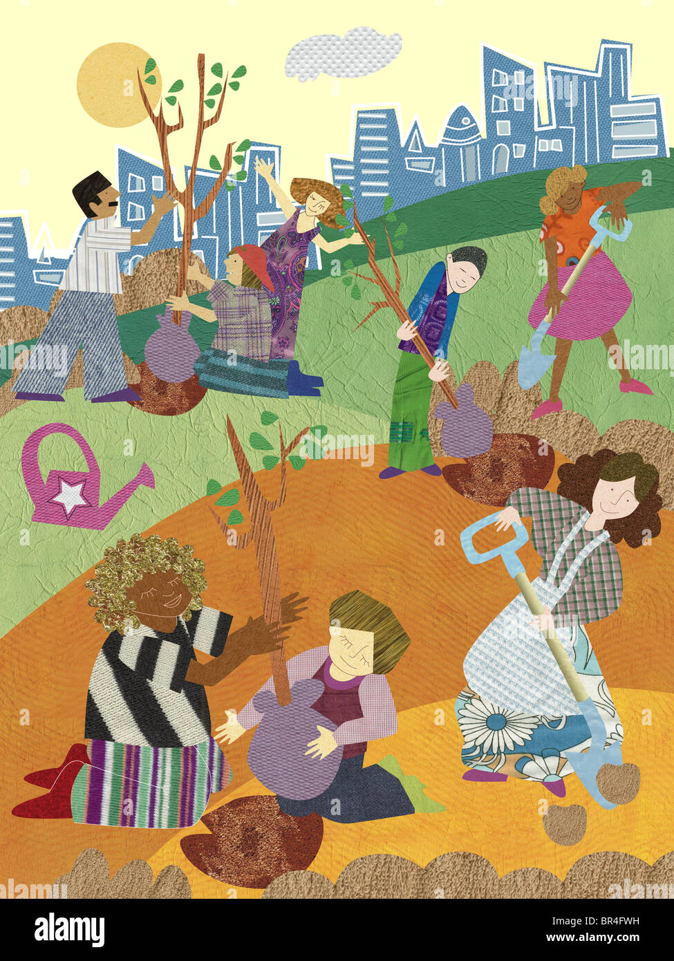 Community spaces cartoon hi-res stock photography and images - Alamy