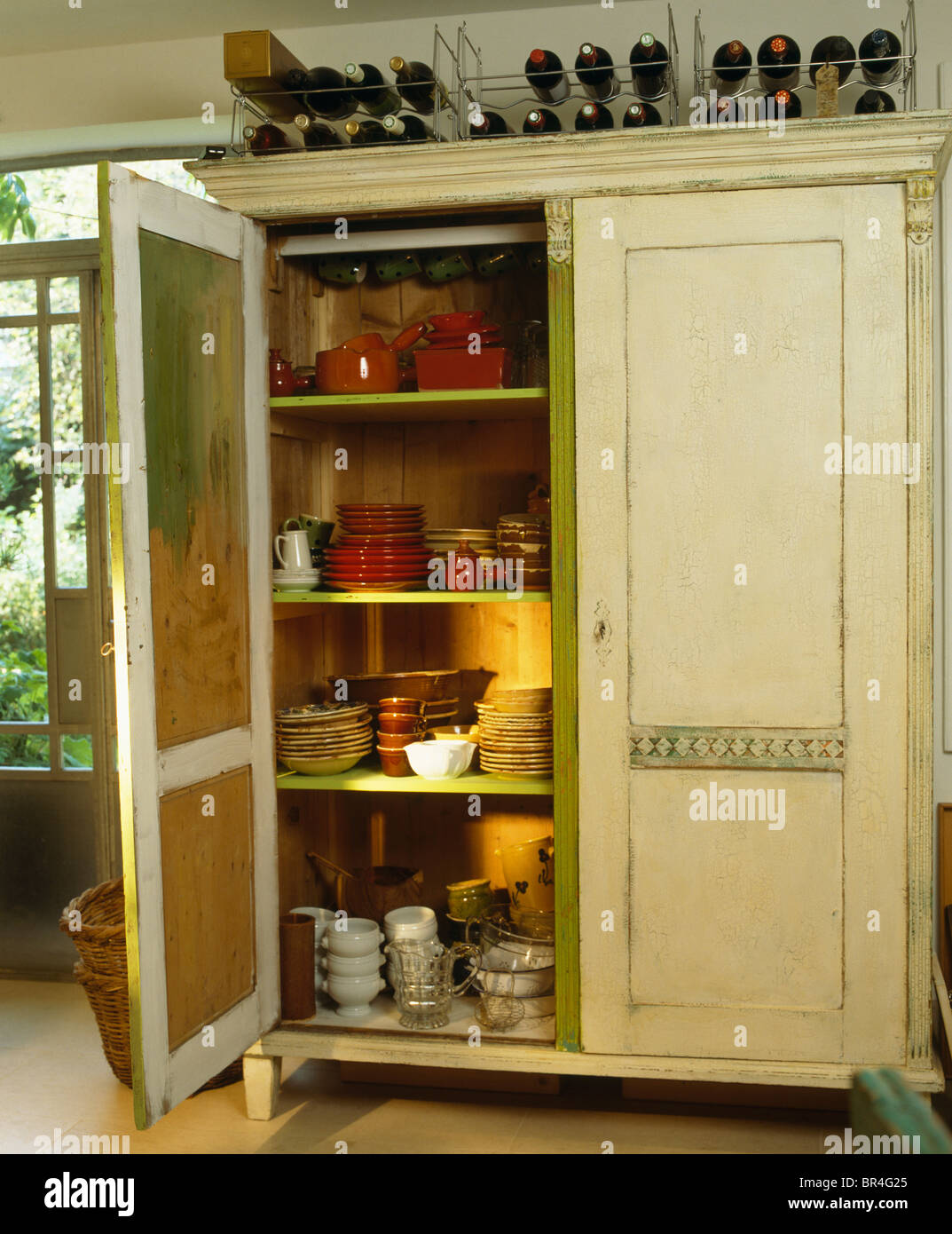 Large wooden storage cupboard hi-res stock photography and images - Alamy