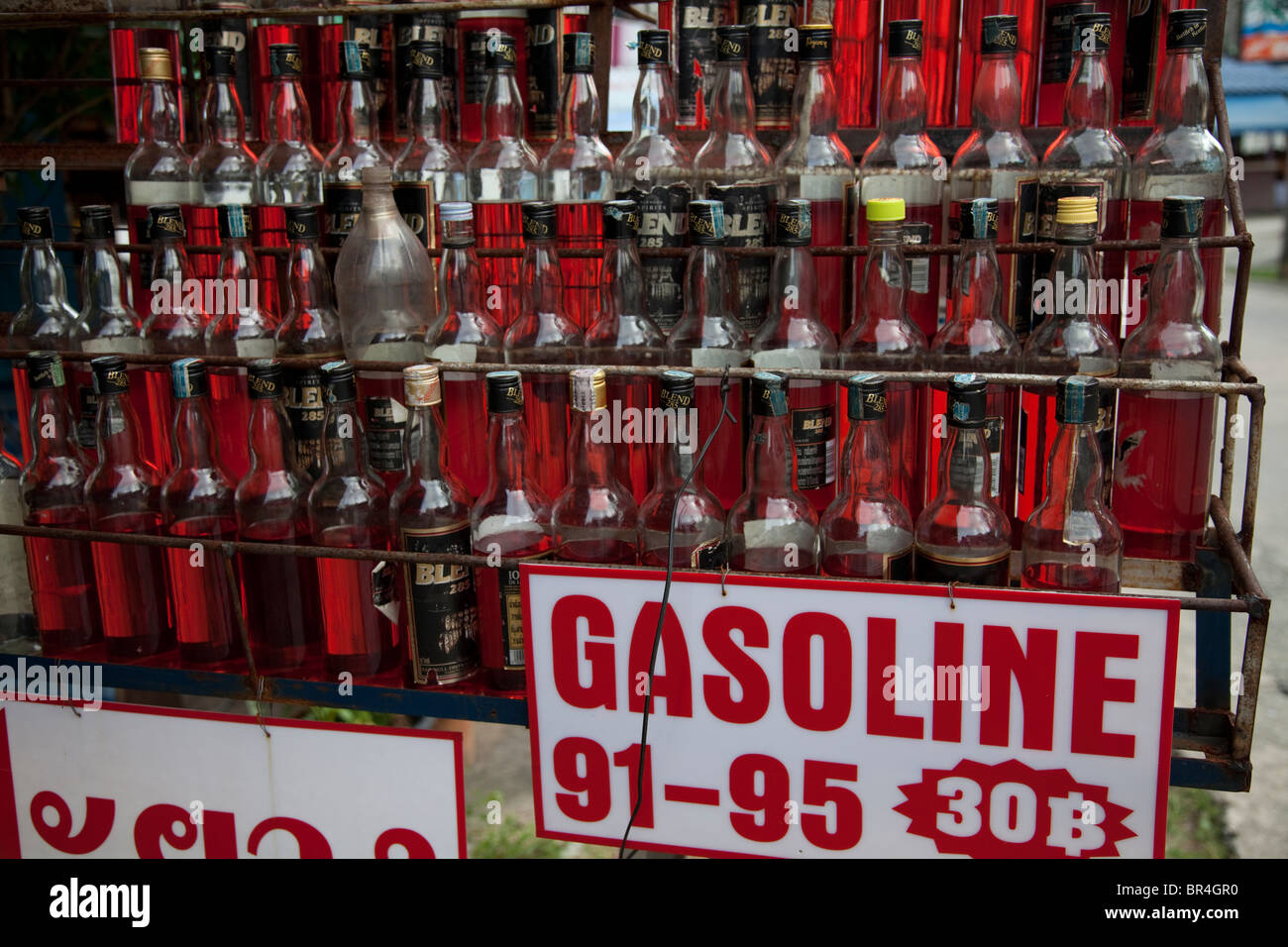 Gasoline for sale, Phuket, Thailand Stock Photo - Alamy
