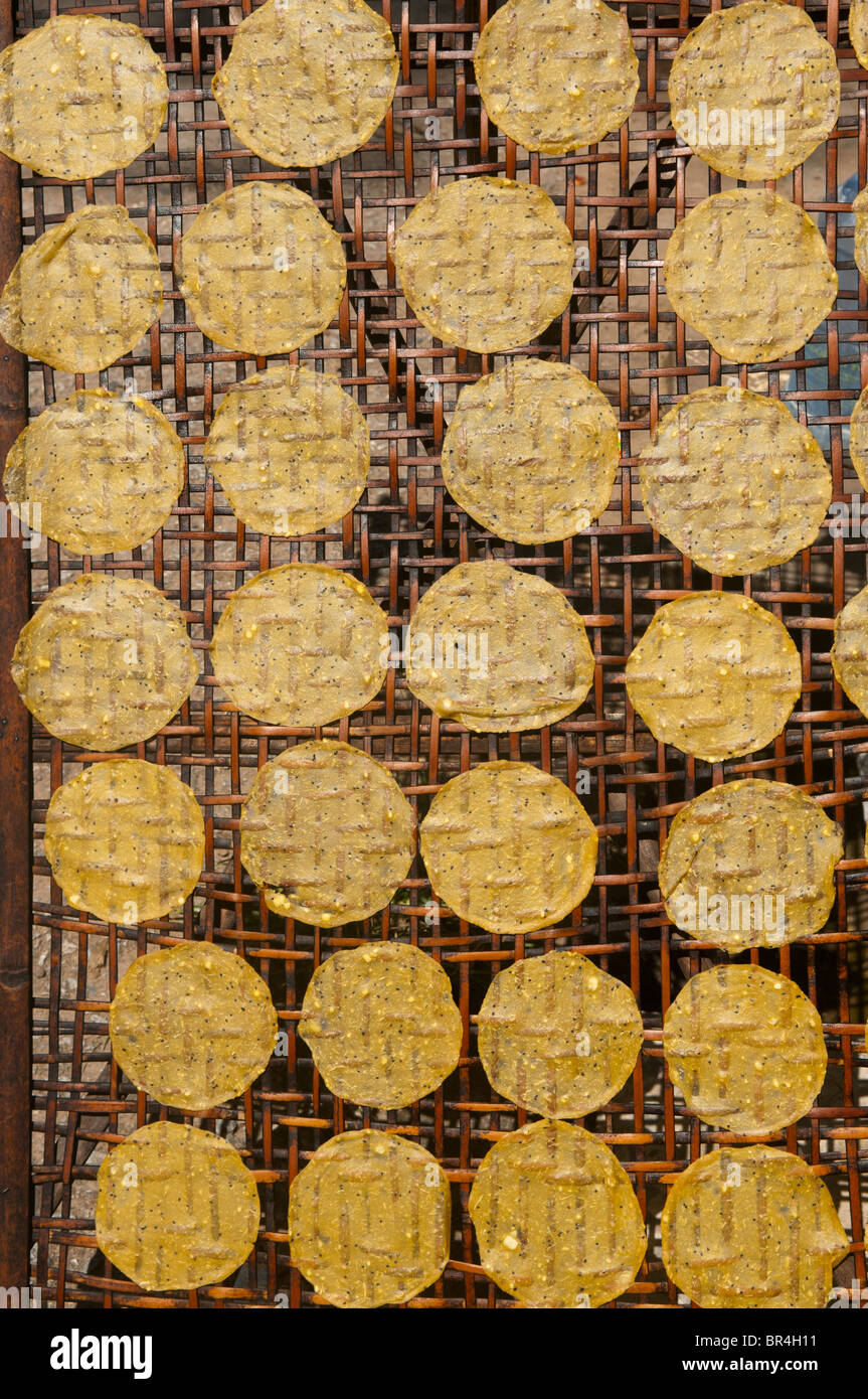 rice crackers drying in Luang Prabang in Laos Stock Photo - Alamy