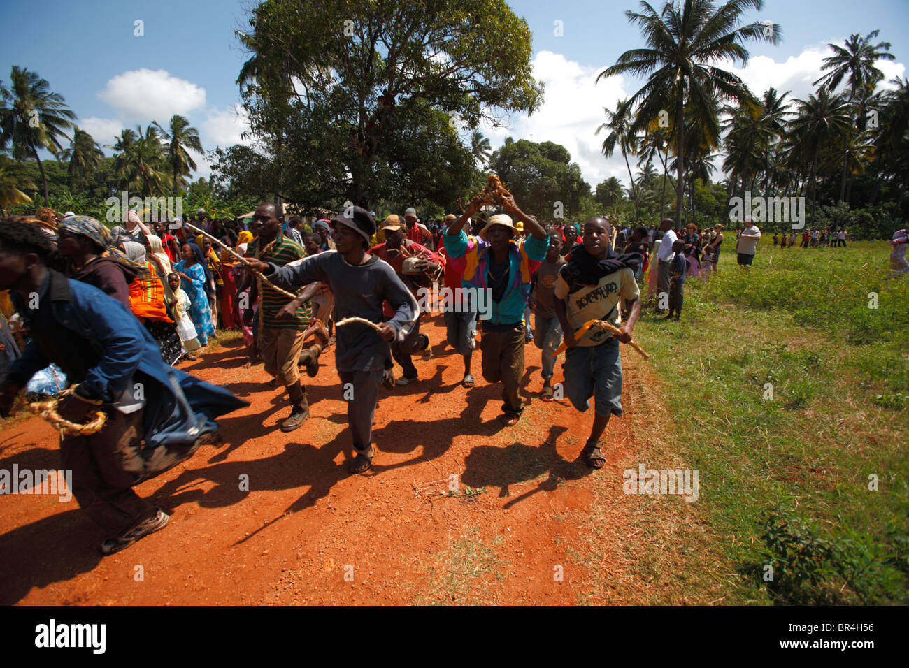 Mwaka Kogwa Celebration in Makunduchi, Zanzibar, Tanzania Stock Photo ...
