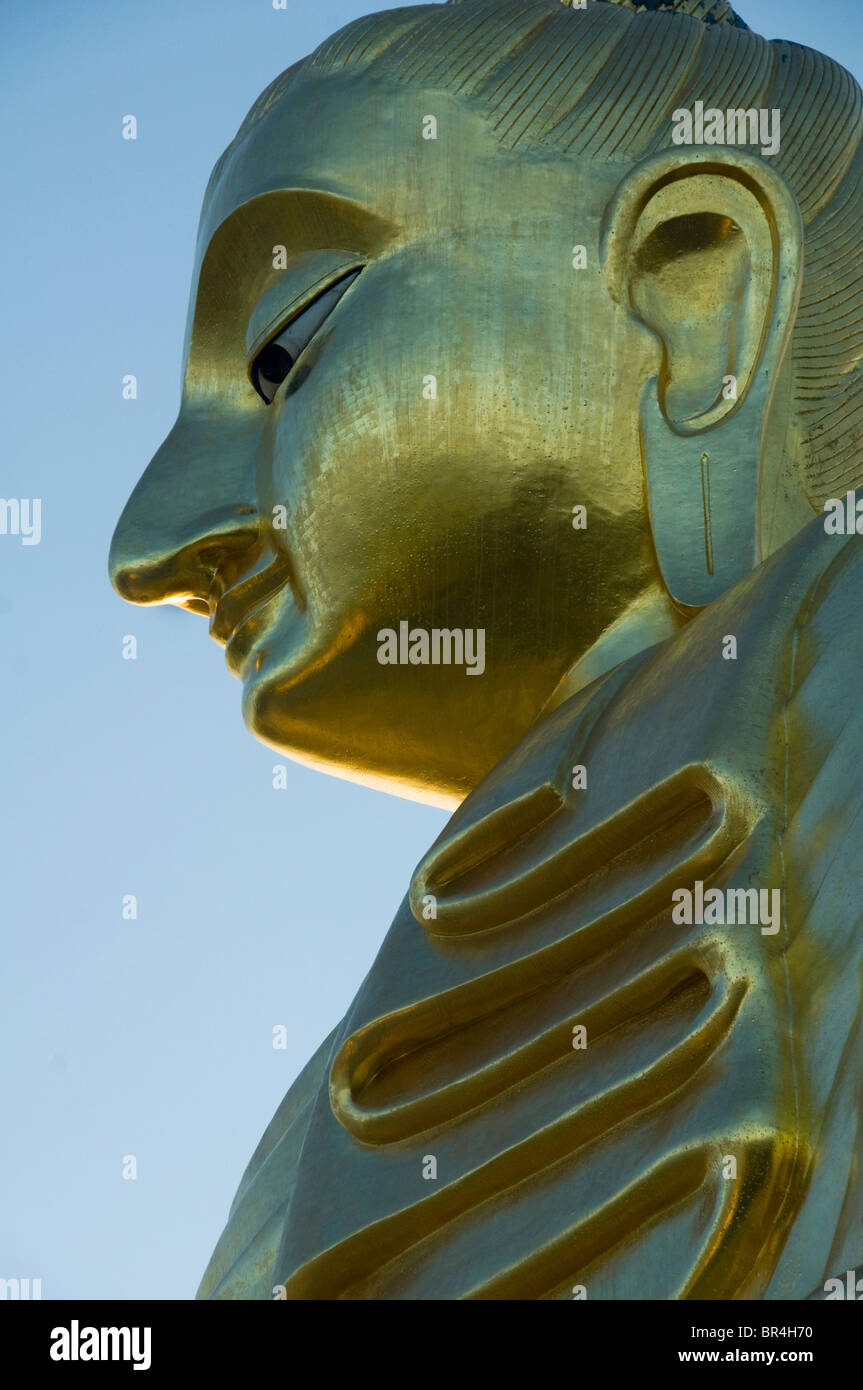 The giant Golden Sitting Buddha of Ban Krut Beach in Thailand Stock ...