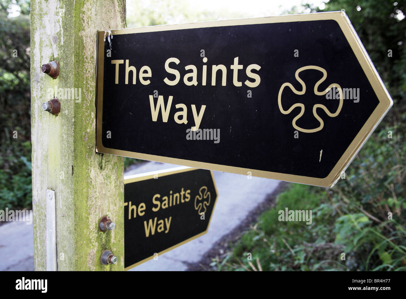 The Saints Way, Direction Sign Stock Photo - Alamy