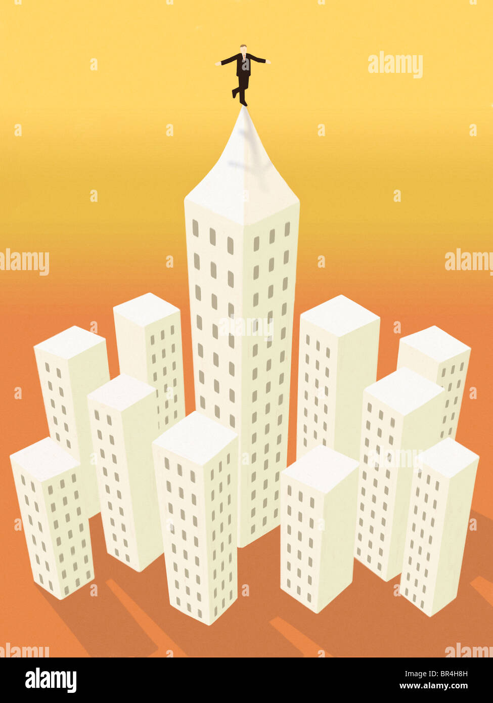 Man balancing on one foot hi-res stock photography and images - Alamy