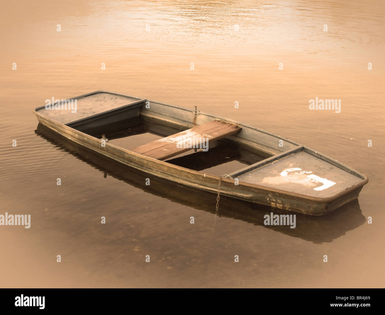 boat on a pond Stock Photo - Alamy