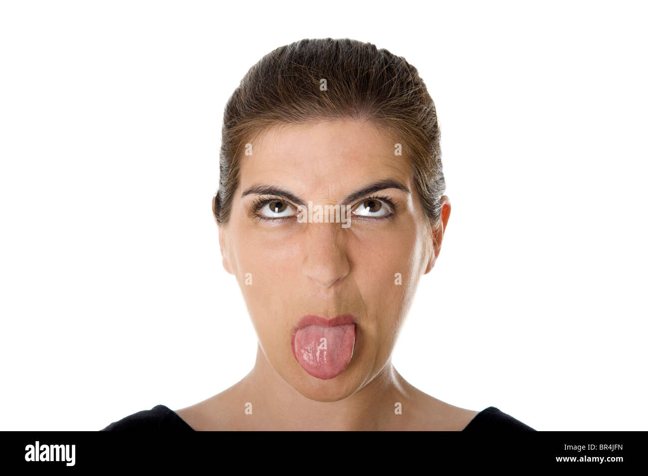 Funny portrait of a woman making funny faces Stock Photo - Alamy