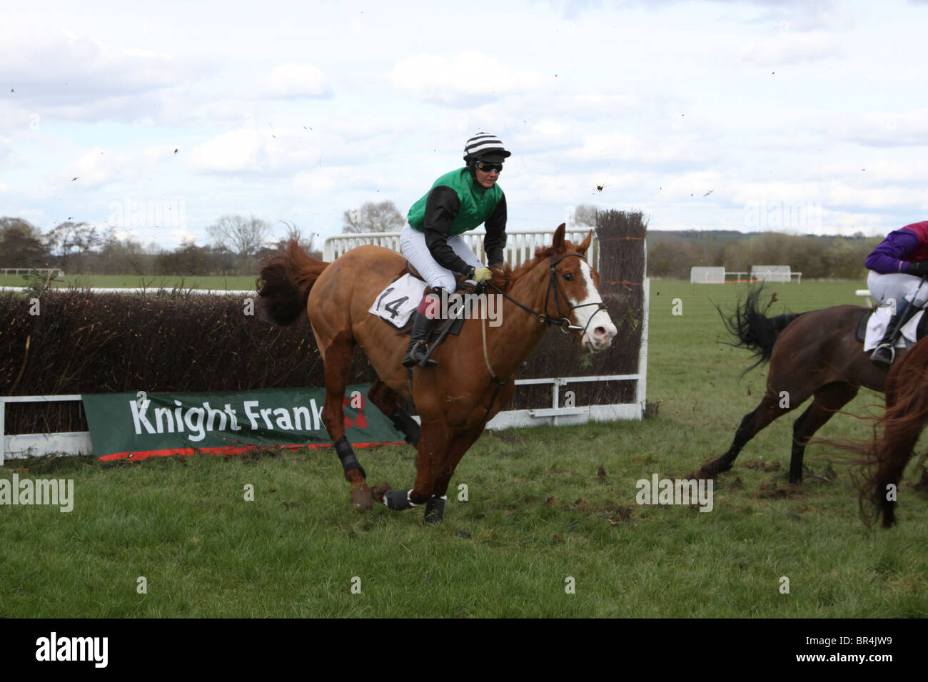 Horse landing after jump hi-res stock photography and images - Alamy
