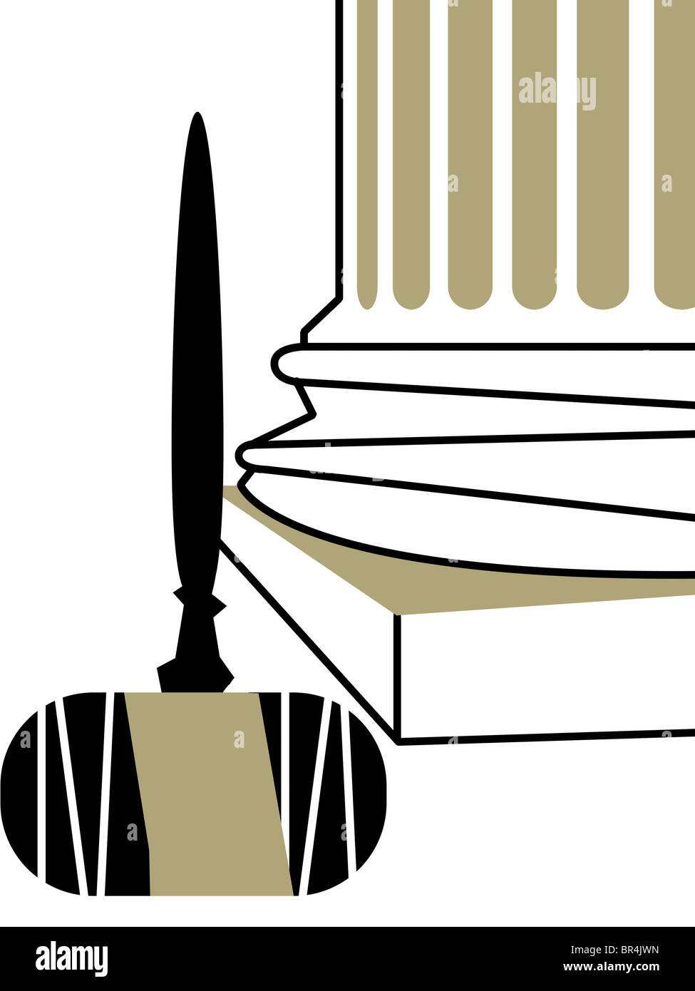 an-illustration-of-an-upside-down-judges-gavel-at-the-base-of-a-column