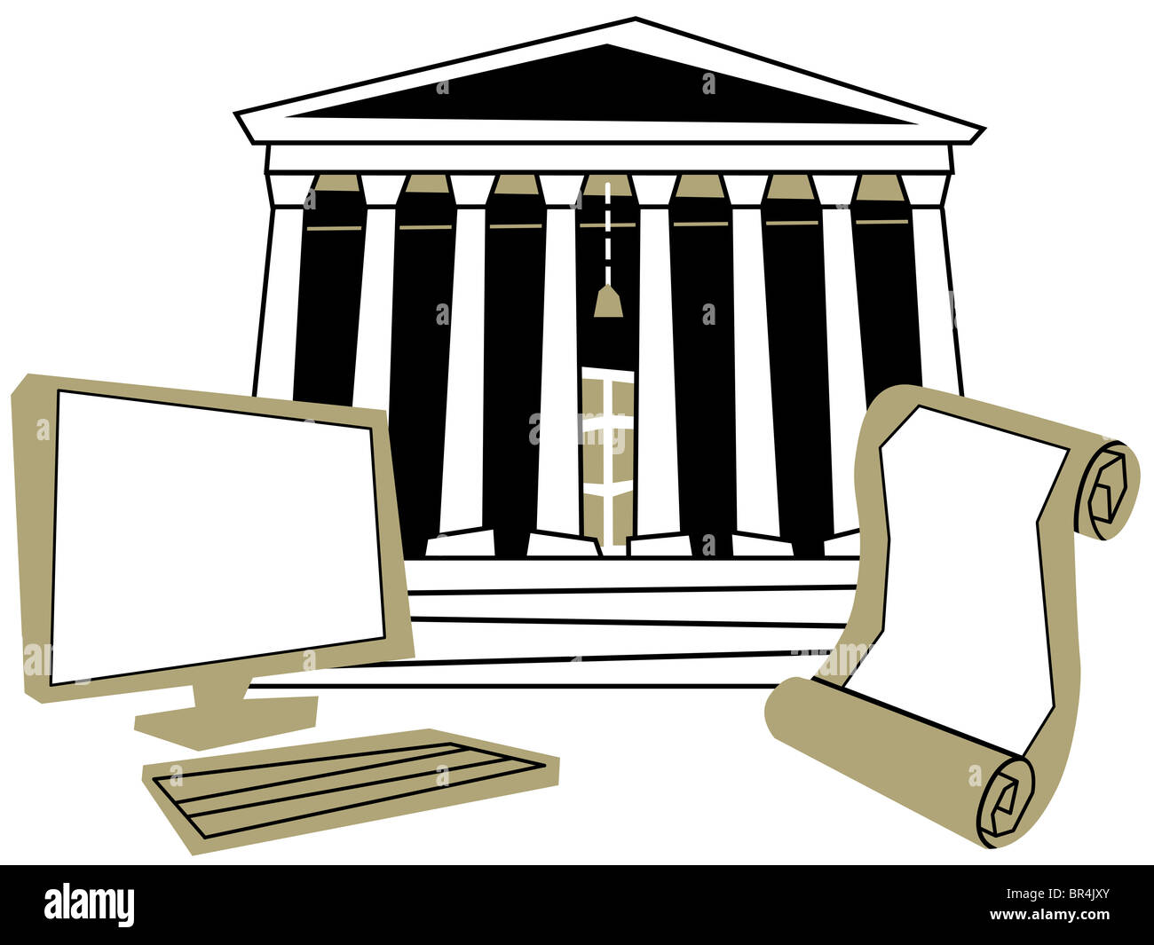 Computer building illustration hi-res stock photography and images - Alamy