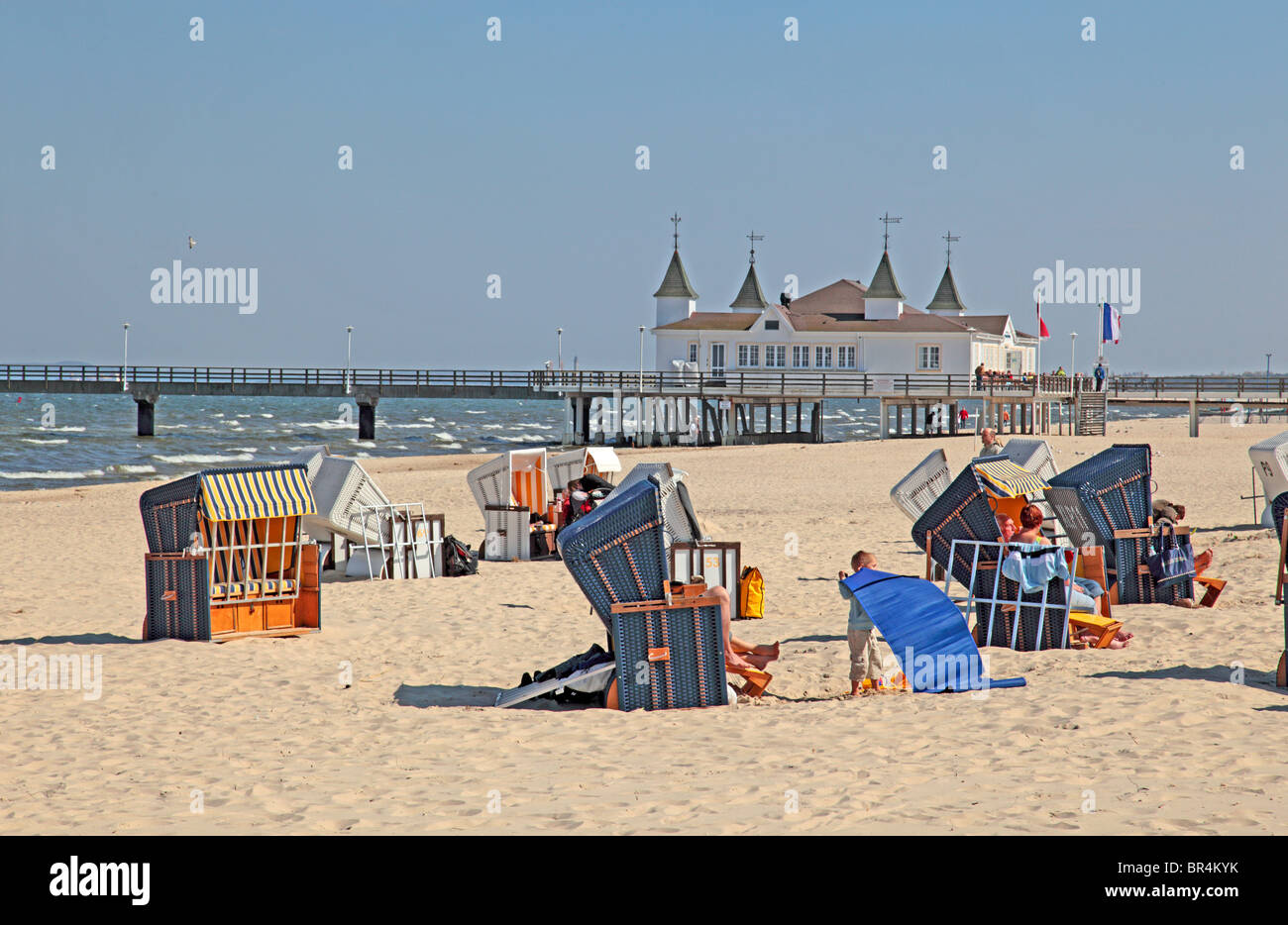 Ahlbeck Beach pier, Usedom, Germany Stock Photo - Alamy