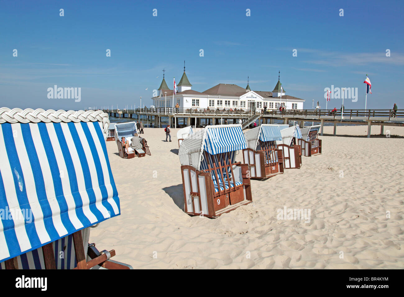 Ahlbeck Beach pier, Usedom, Germany Stock Photo - Alamy