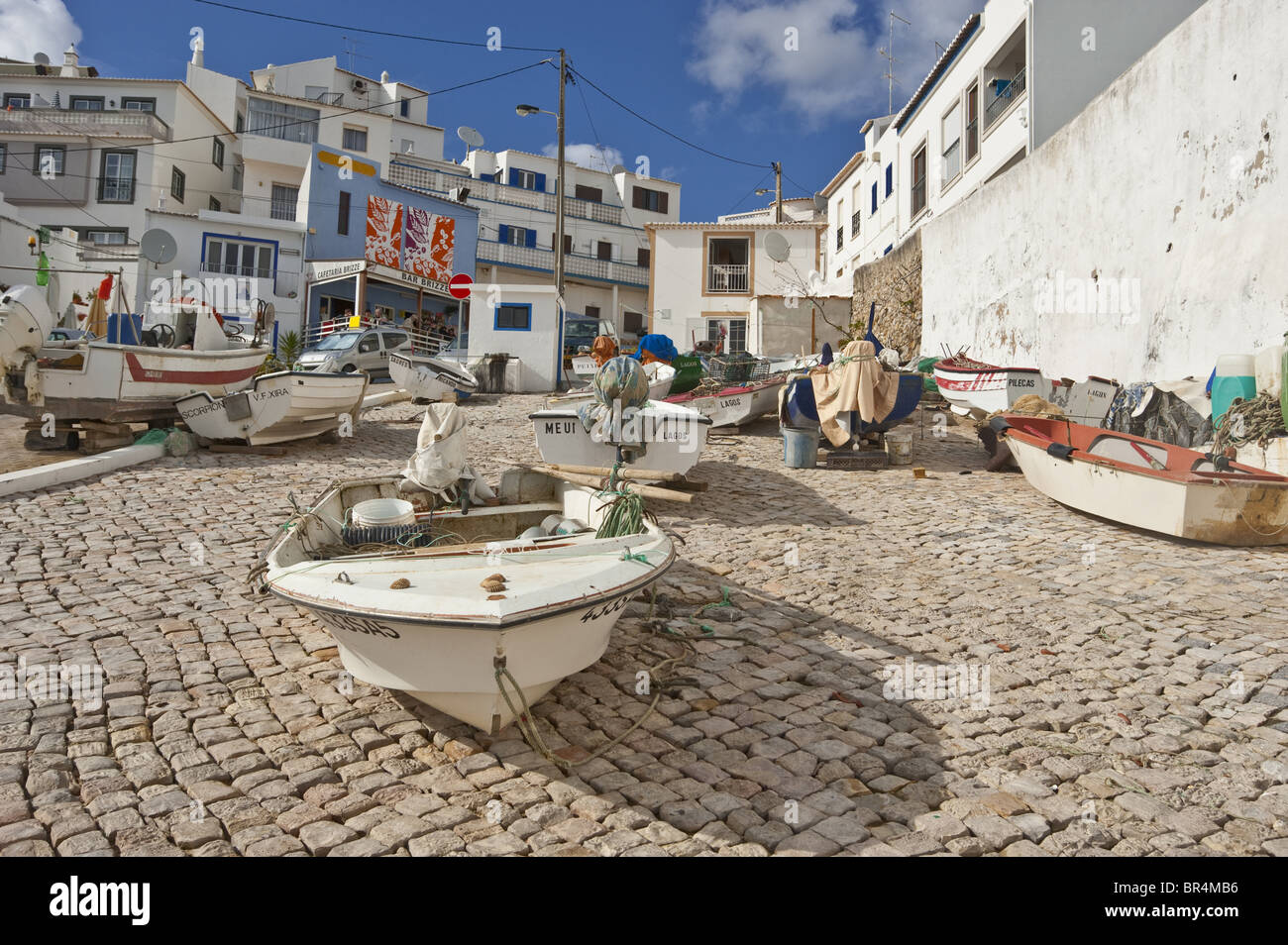 At the harbor of Burgau, Algarve, Portugal Stock Photo - Alamy
