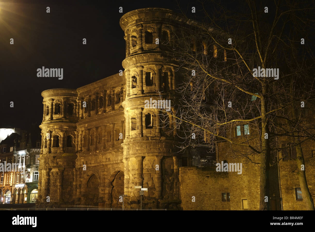 Porta Nigra at night, Trier, Germany Stock Photo - Alamy
