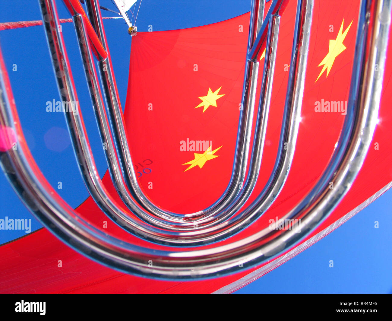 On board a 60 foot catamaran Stock Photo - Alamy