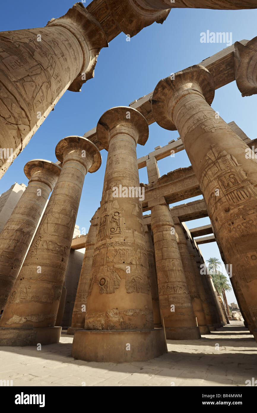 Columns, Temple of Karnak, Karnak, Egypt, Africa Stock Photo - Alamy
