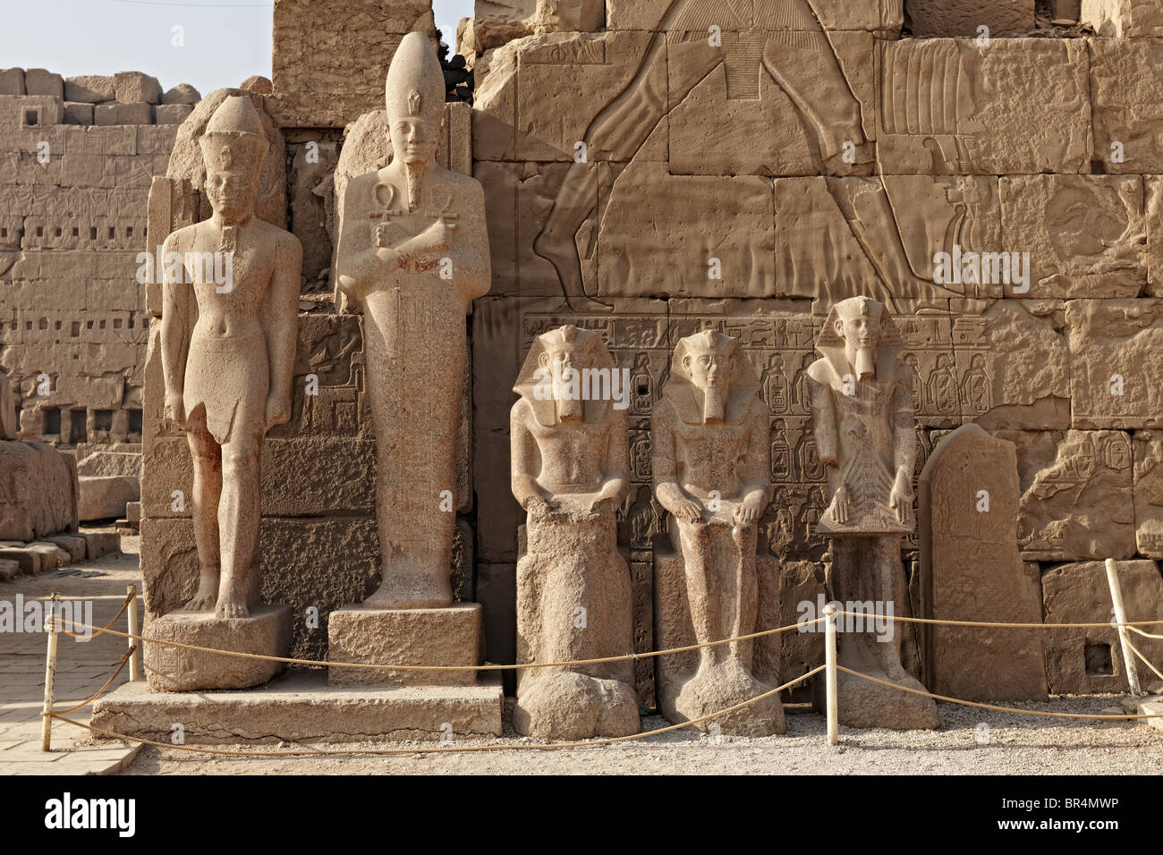 Statues, Temple of Karnak, Egypt, Africa Stock Photo - Alamy