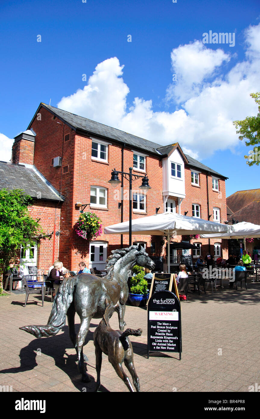 Frampton Mill Café showing The Mare and Foal Sculpture, Furlong ...