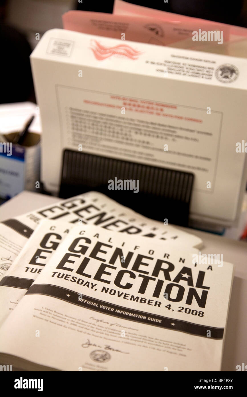 Voting ballots and an Official Voter Information Guide to the ...